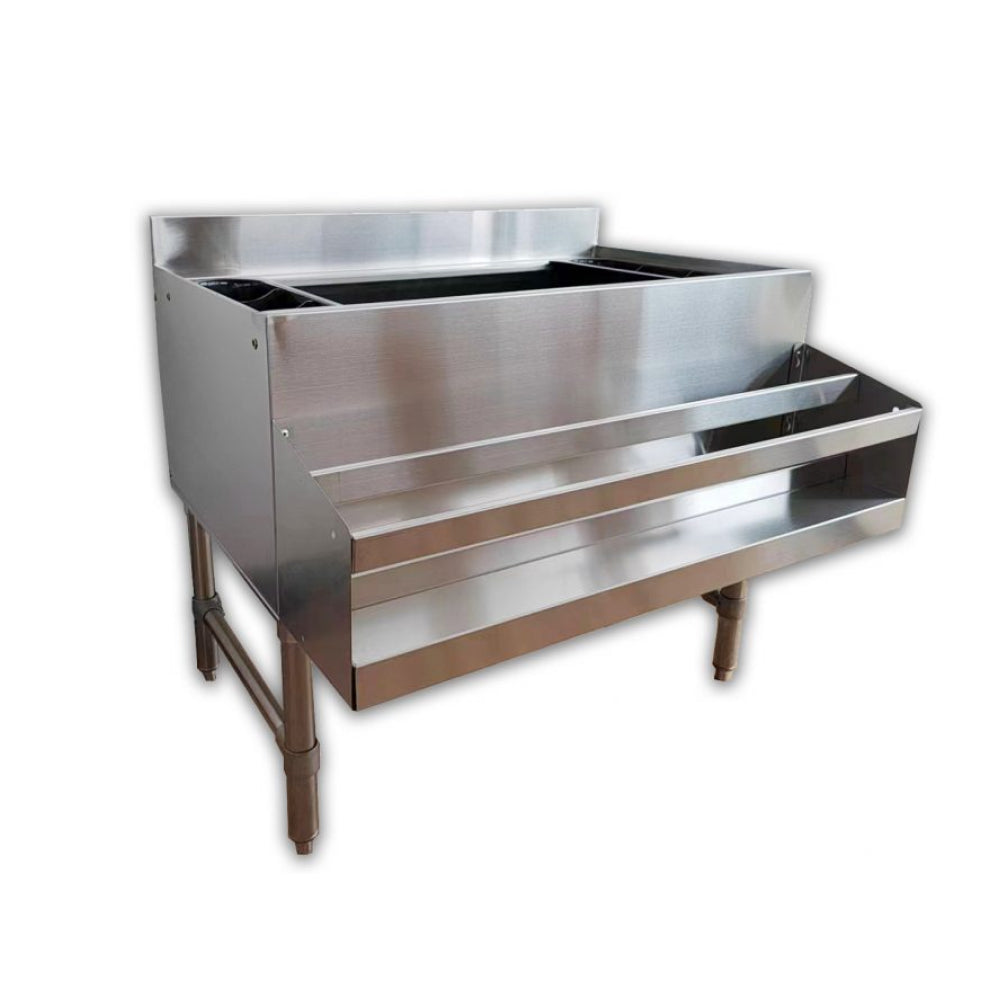 Nella 36" Stainless Steel Ice Bin with Backsplash and 2 Holders - 4752 ...