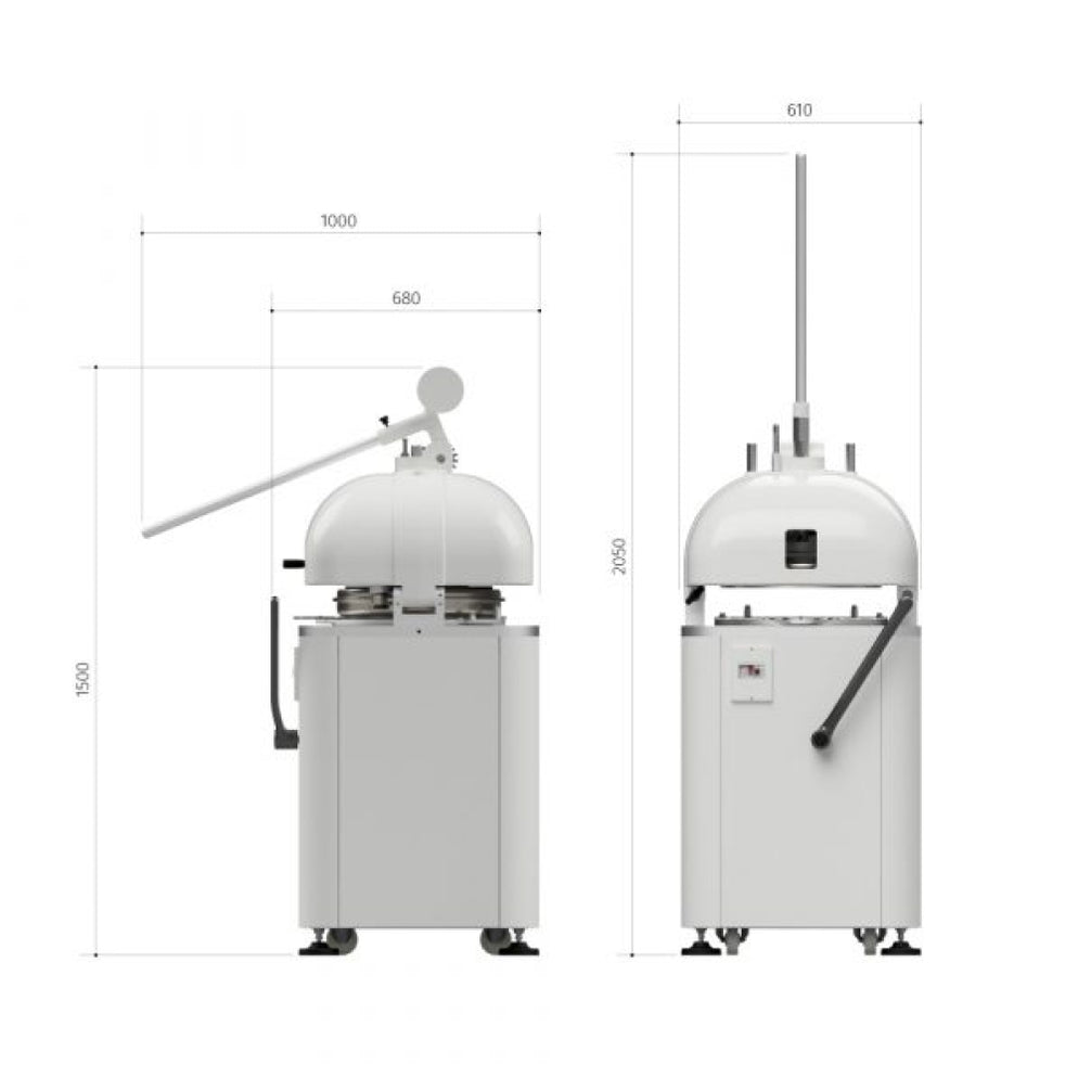 Nella 30-Division Manual Bun Rounding Divider - 220V / 3 Phase - 47583 ...