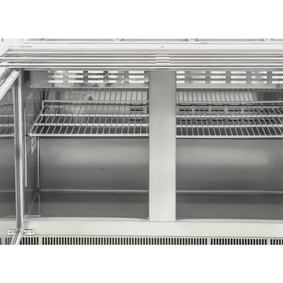 Nella 60" Refrigerated Salad Bar / Cold Food Table with Sneeze Guard ...