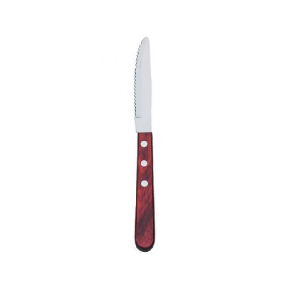 Browne 574338 9" Rounded Tip Steak Knife with Pakka Wood Handle — Nella ...