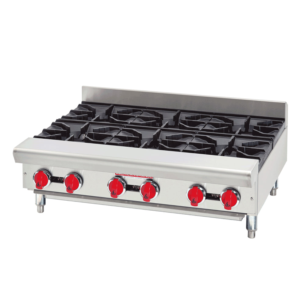 American Range ARSHP-24-4 24" Natural Gas 4-Burner Countertop Hot Plat ...