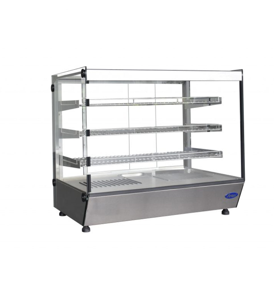 Atosa CHDS-53 27" Square Glass Countertop Heated Display Case - 5.3 Cu ...