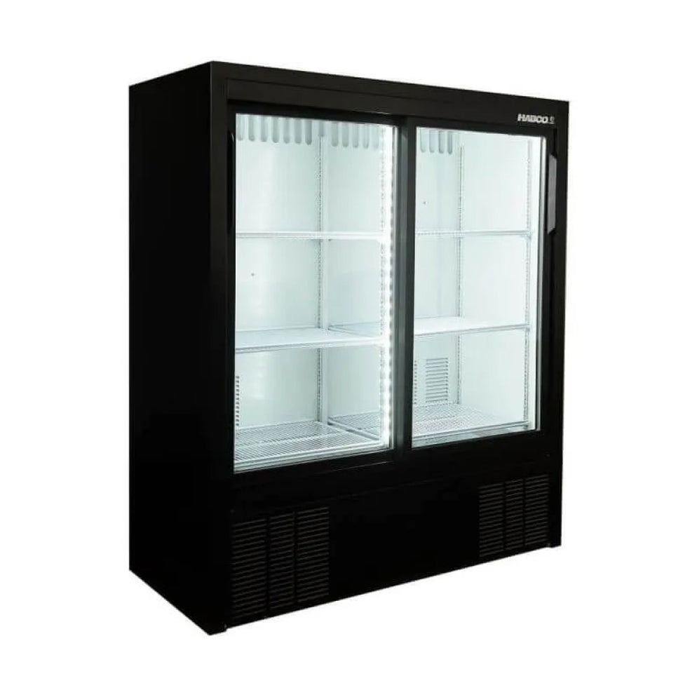 Habco ESM14SL54HC 47" 6-Shelf Double Sliding Door Merchandising Refrig ...
