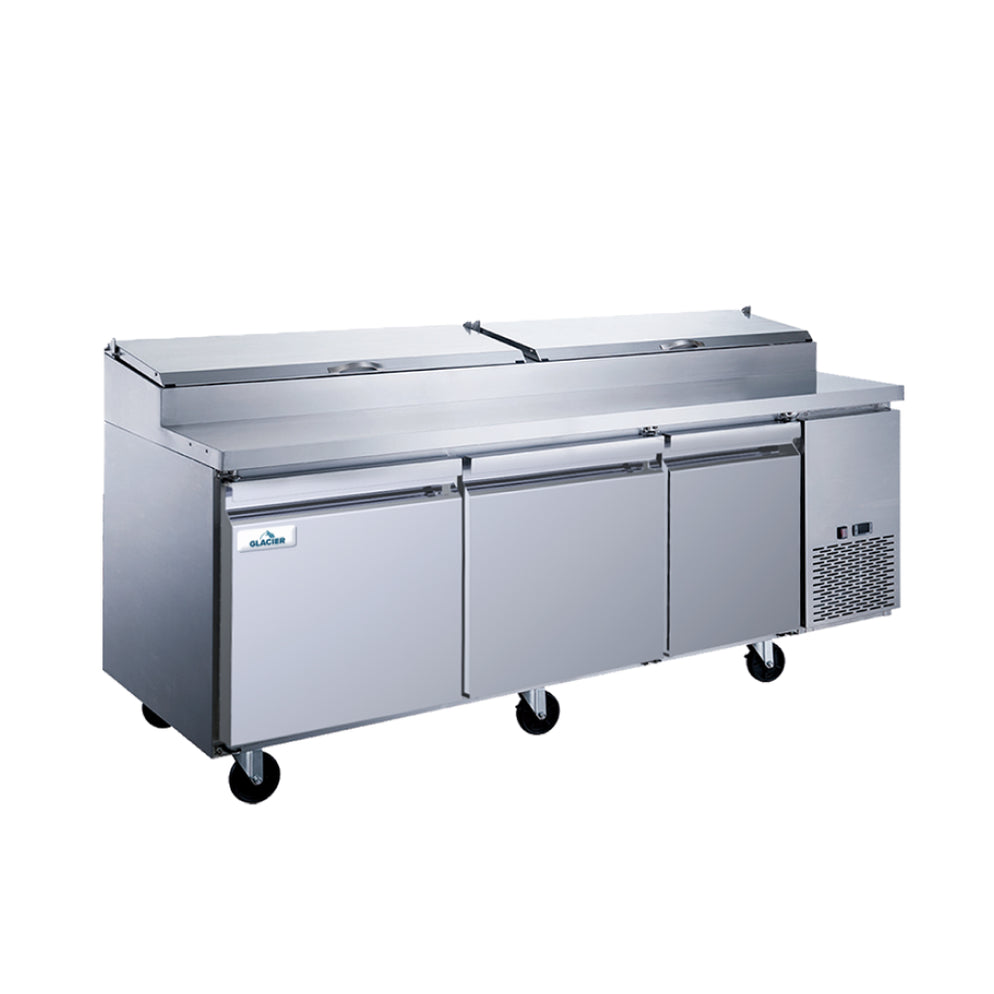 Glacier GPP-90 90" 3-Door Pizza Prep Table — Nella Online