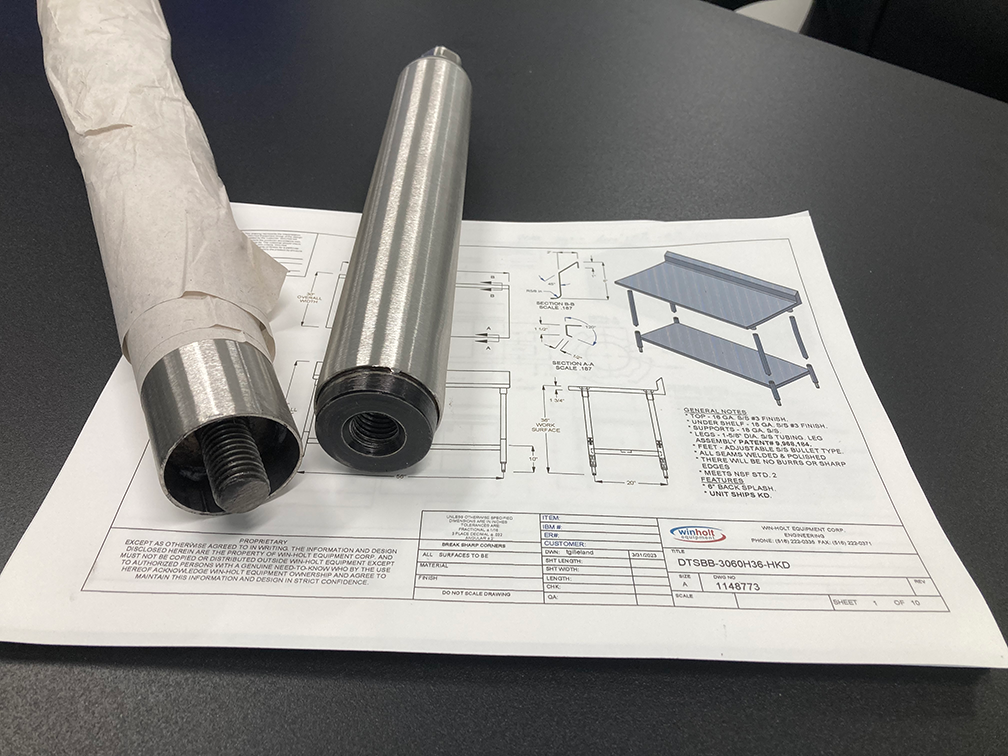 Winholt 30" x 60" All Welded Stainless Steel Knock-Down Table with Bac ...