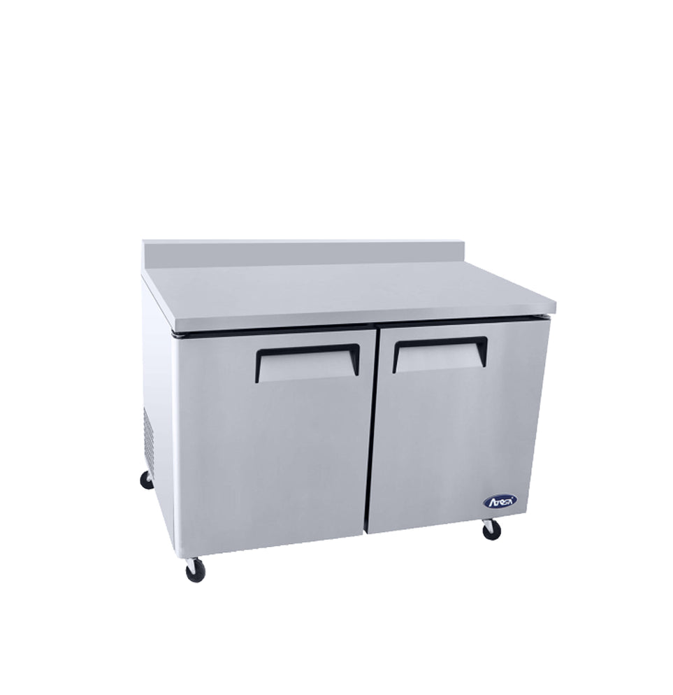 Atosa MGF8409GR 48" Solid 2-Door Worktop Refrigerator - 13.4 Cu. Ft ...