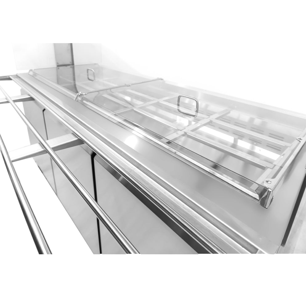 Nella 72" Refrigerated Salad Bar / Cold Food Table with Sneeze Guard ...