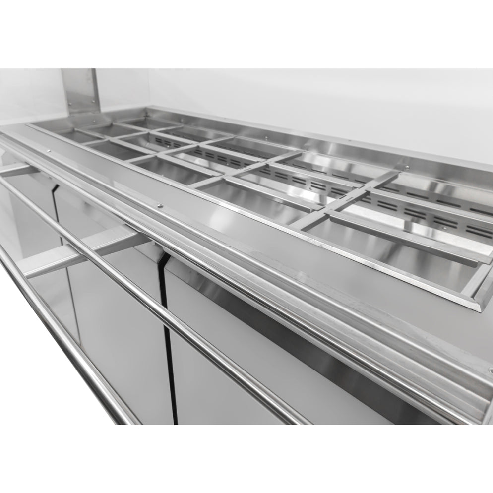 Nella 72" Refrigerated Salad Bar / Cold Food Table with Sneeze Guard ...