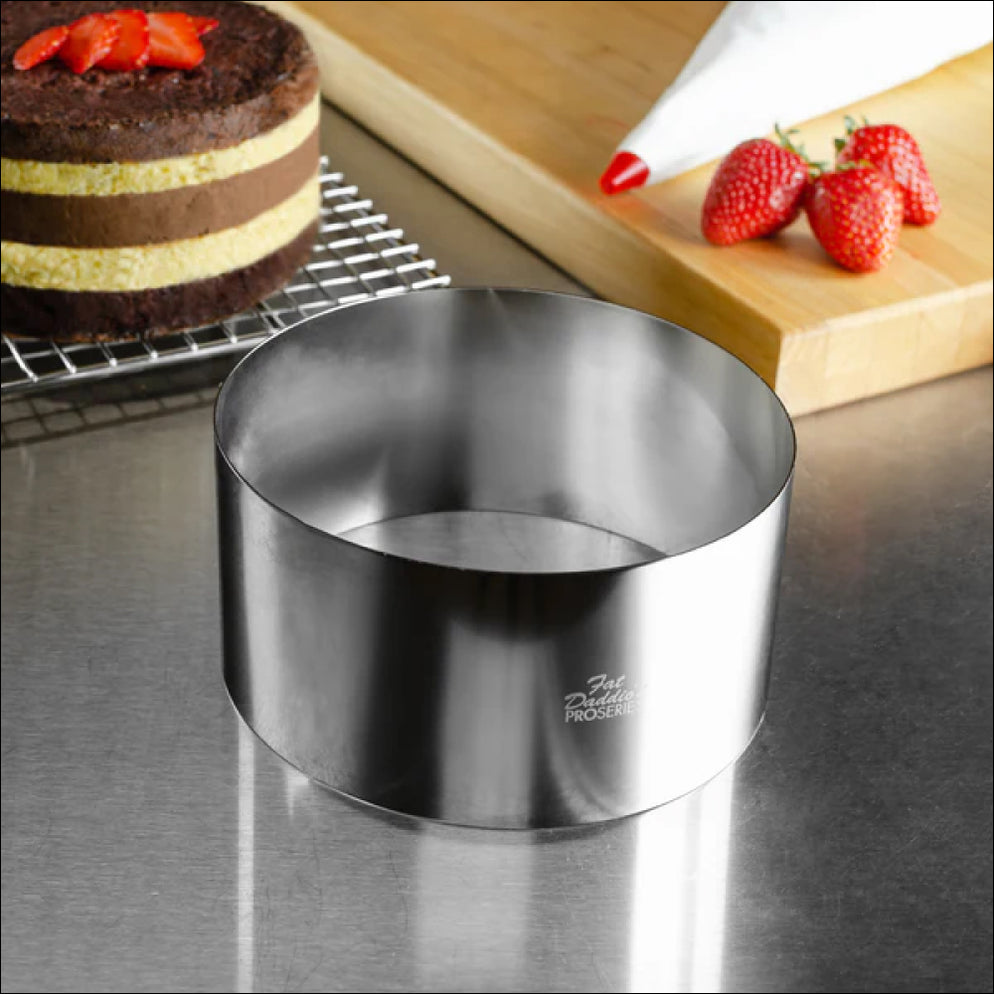 Fat Daddio's 2" x 0.75" Stainless Steel Round Pastry Ring - SSRD-2075 ...