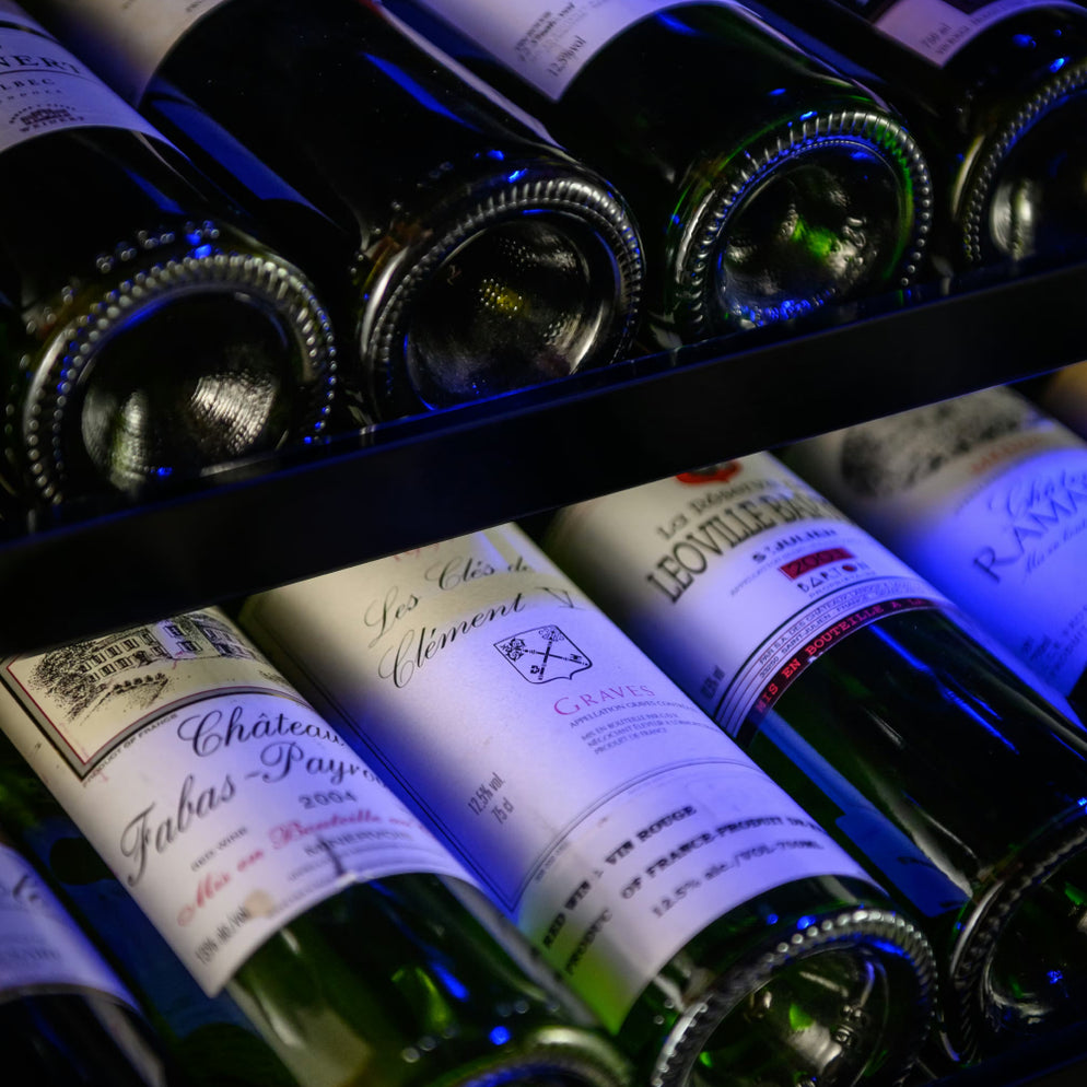 Wine Cell'R WC46FGSZ7-2 47" Black Dual Zone Temperature Wine Cabinet ...