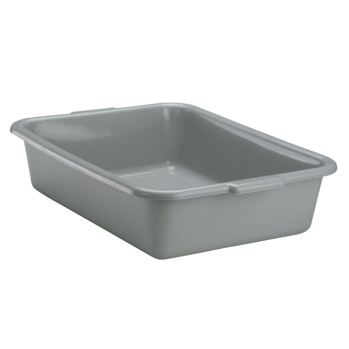 Winco PL-5G 21.25" x 15.38" Heavyweight Polypropylene Grey Bus Bin - 5 ...