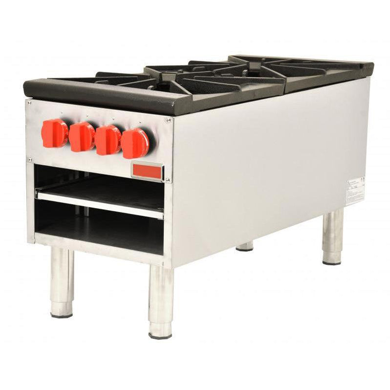 Nella 18" Natural Gas 2-Burner Stock Pot Range - 200,000 BTU - 37529 ...