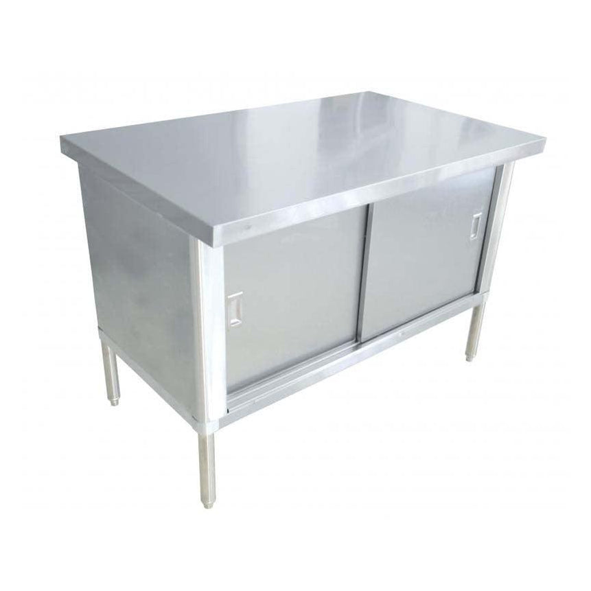 Nella 30" x 48" Stainless Steel Knockdown Worktable Flush Edge - 28639 ...