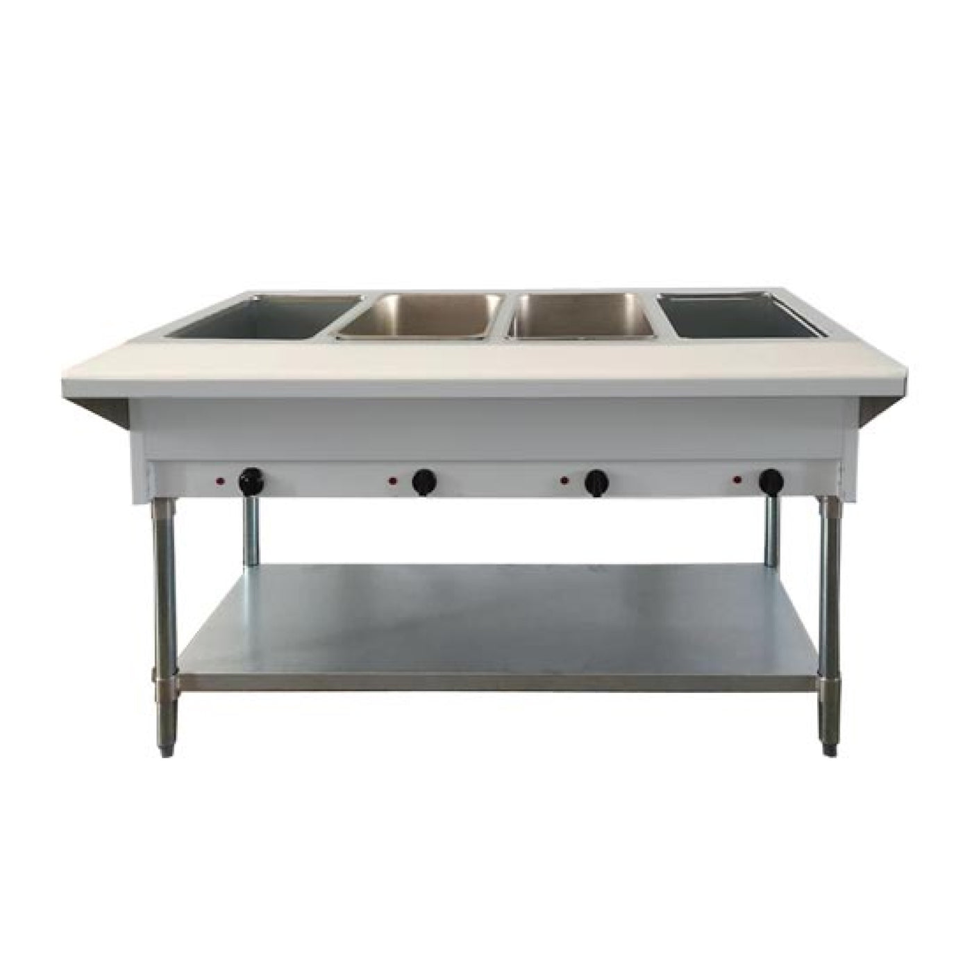 Nella 46647 58" Electric Open Well Steam Table with 4-Pan Tray, Cuttin ...
