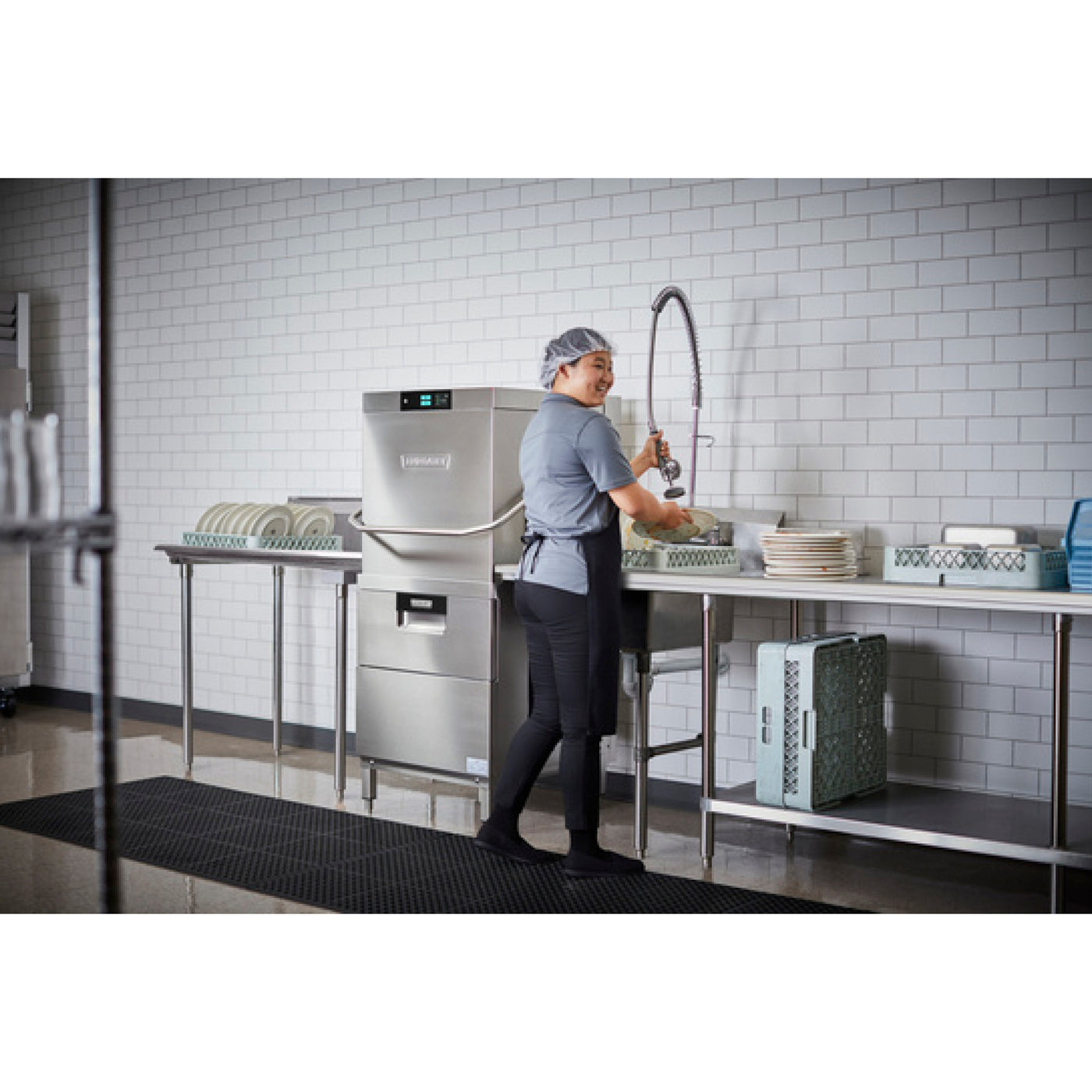 Hobart AMTL-2 Two Level Door-Type Dishwasher With Electric Sump Heat ...