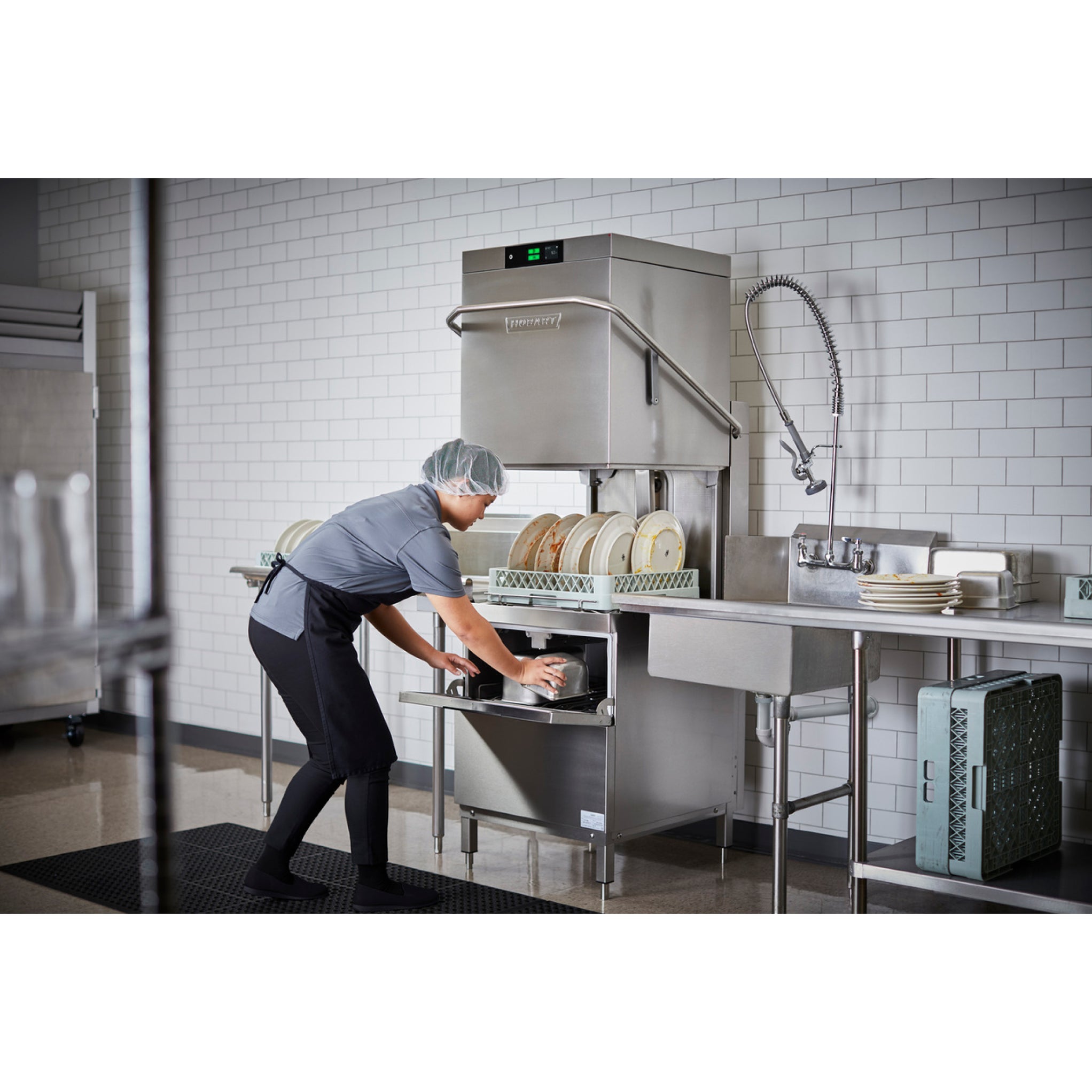 Hobart AMTL-2 Two Level Door-Type Dishwasher With Electric Sump Heat ...