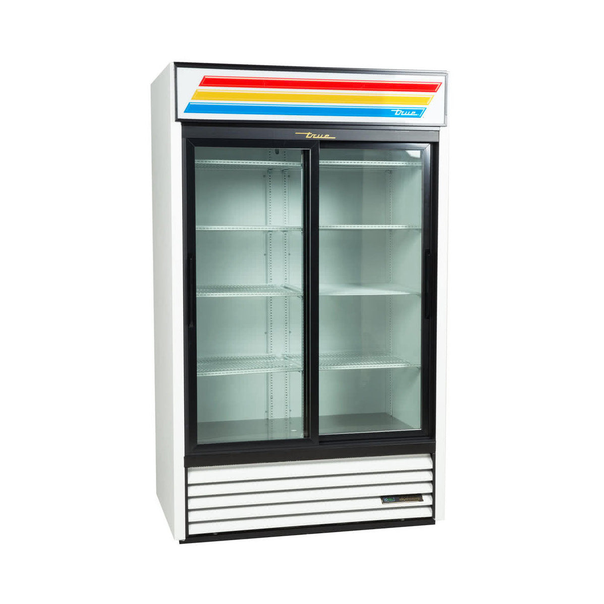True GDM-41-HC-LD 48" 2 Sliding Door Refrigerated Merchandiser With LE ...