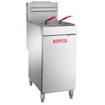 Vulcan LG400 45-50 Lb. Natural Gas Floor Fryer - 120,000 BTU — Nella Online