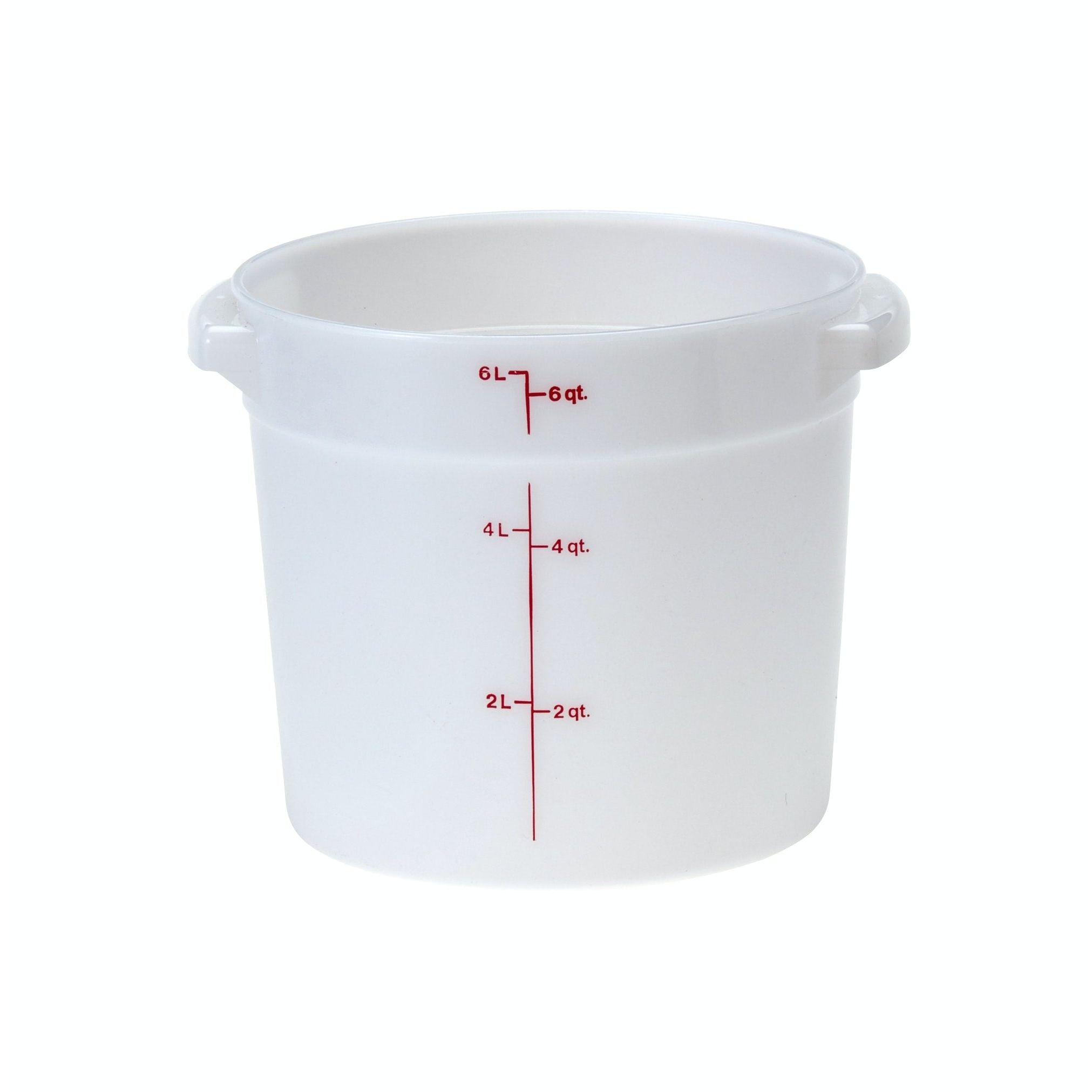 Cambro RFS6148 6 Qt. Poly Rounds White Food Storage Container — Nella ...