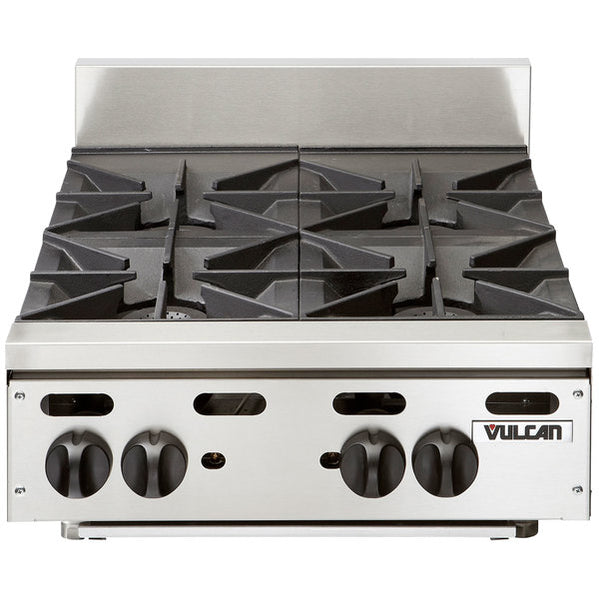 Vulcan VCRH12 Restaurant Series Natural Gas 12” Countertop 2-Burner Ho ...