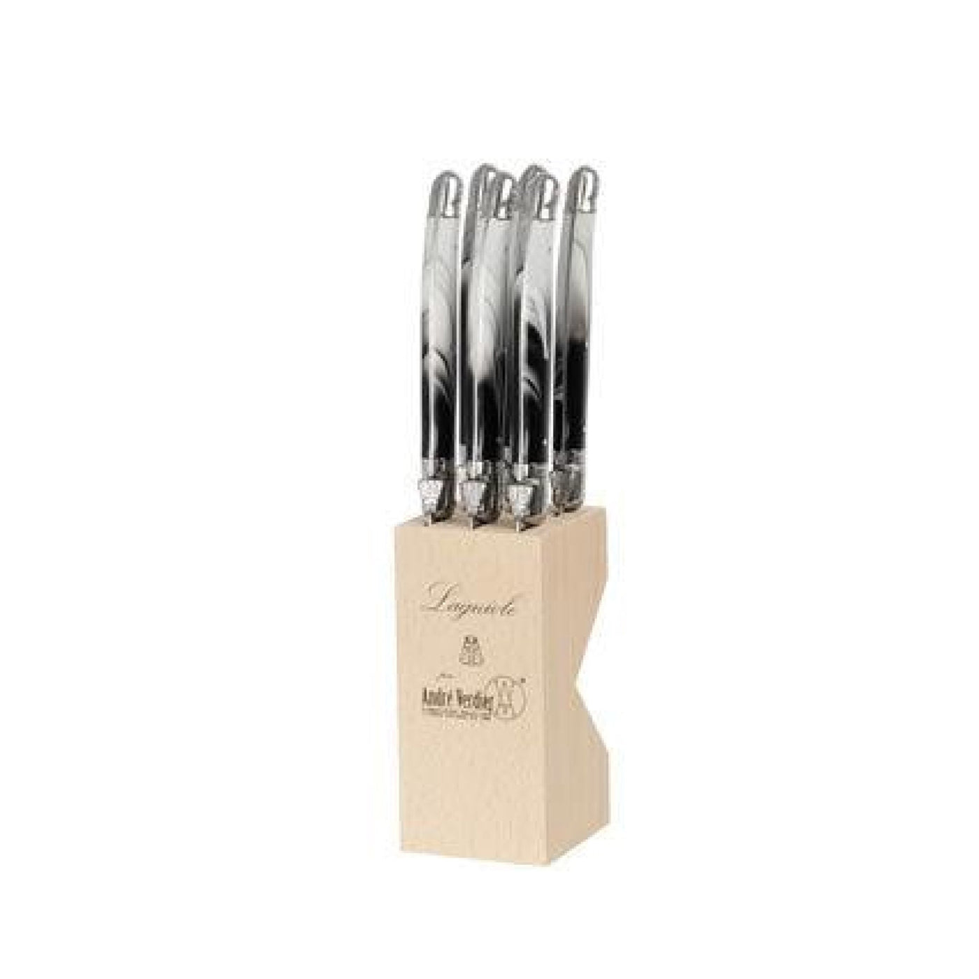 Laguiole By Andre Verdier Debutant 9" Steak Knife Set in Wood Block ...