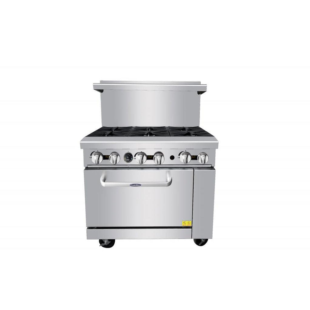 Atosa AGR-6B 36" Gas 6-Burner Range - 219,000 BTU — Nella Online