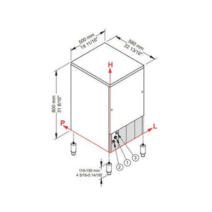 Brema CB425A HC AWS 19" Air Cooled Undercounter Regular Sized Cube Ice ...