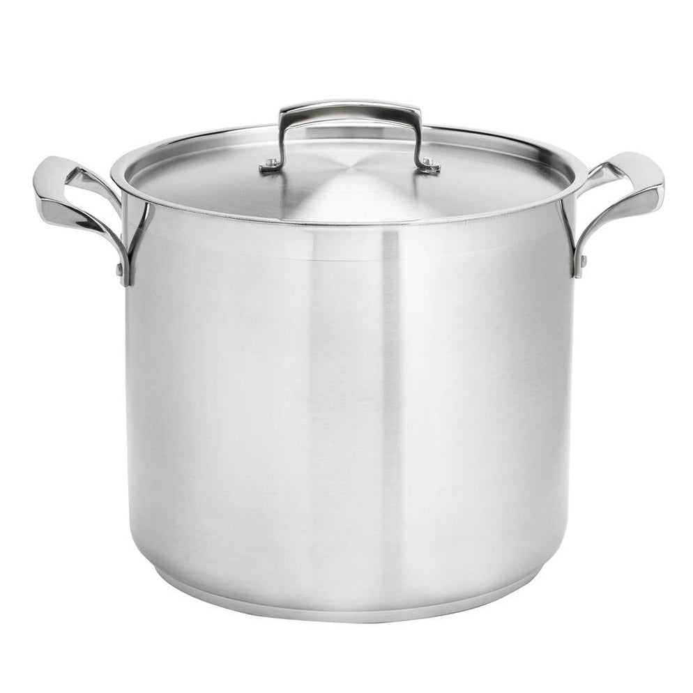 Browne 32 Qt. Thermalloy Stainless Steel Deep Stock Pot - 5723932 ...