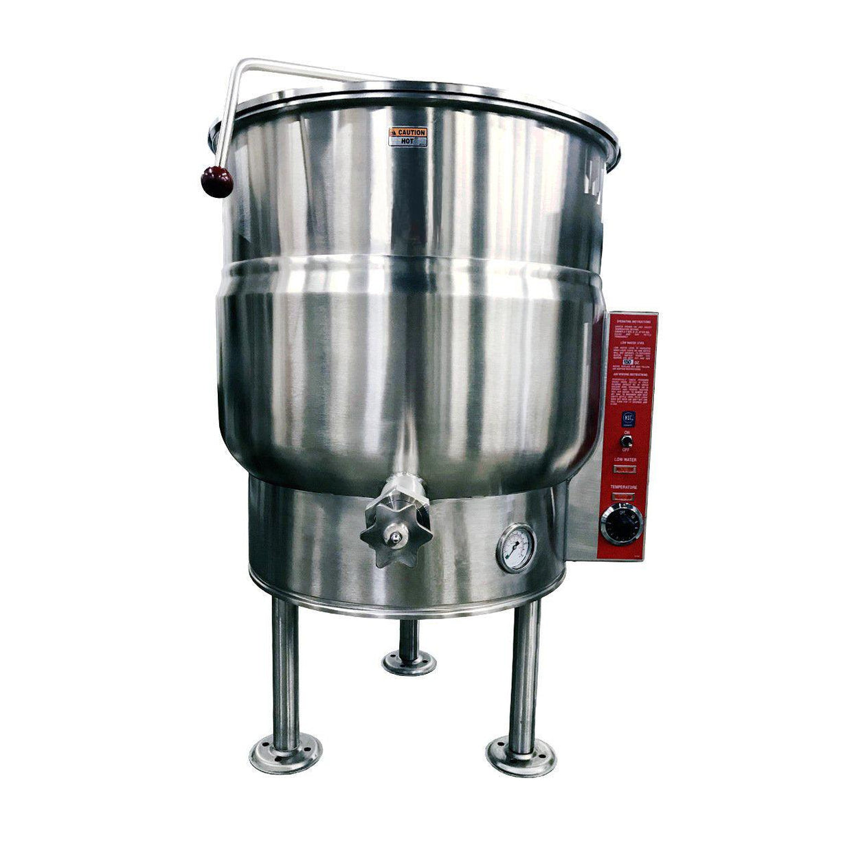 Crown EL-30 30-Gallon Electric Tri-Leg Stationary Steam Kettle - 208V ...