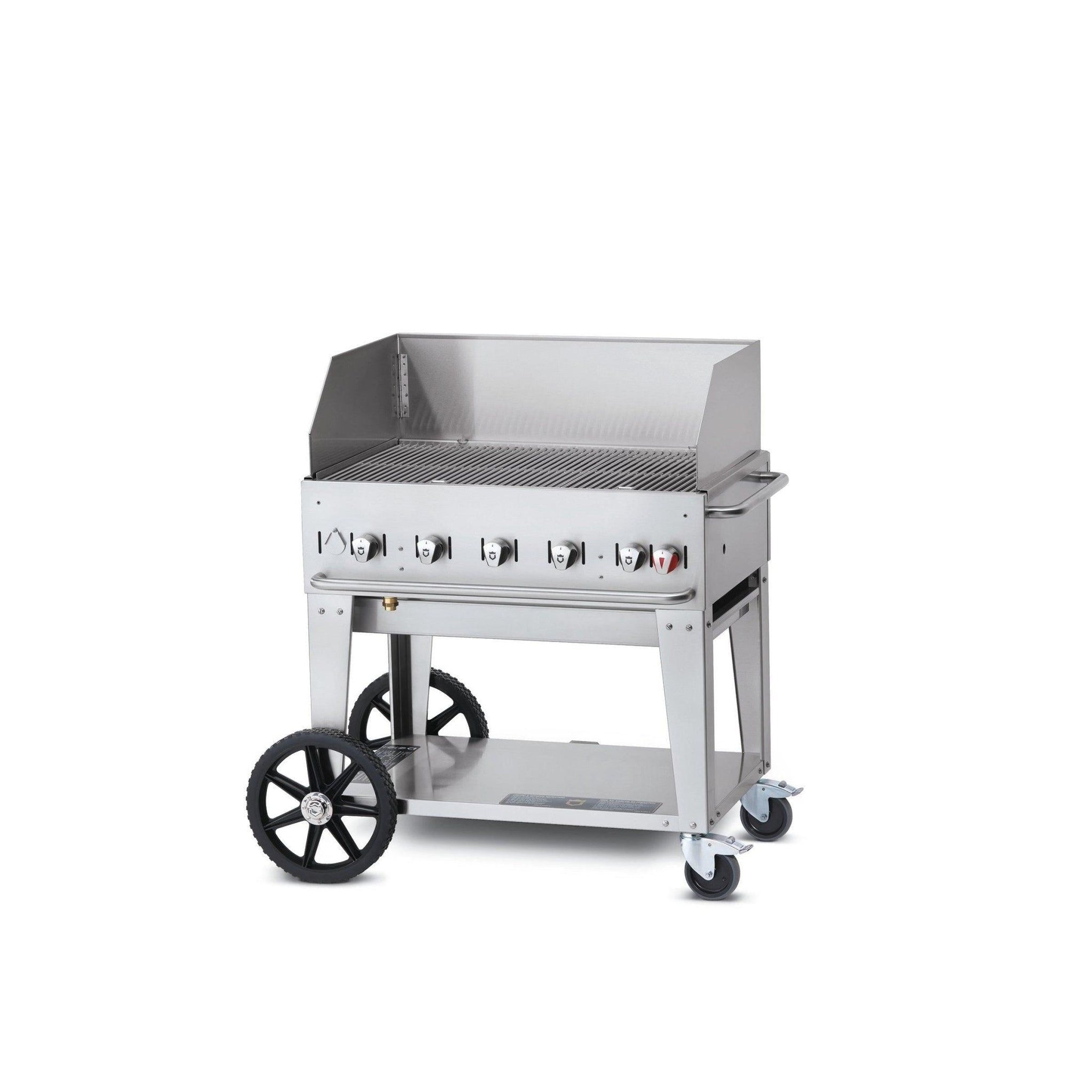 Crown Verity CV-MCB-36WGP 36" Mobile BBQ Grill with Wind Guard Package ...