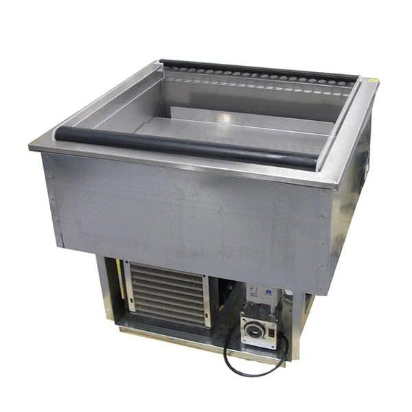 Delfield N8144-FA 3-Pan 43" Drop-In Self-Contained Forced Air Cold Wel ...