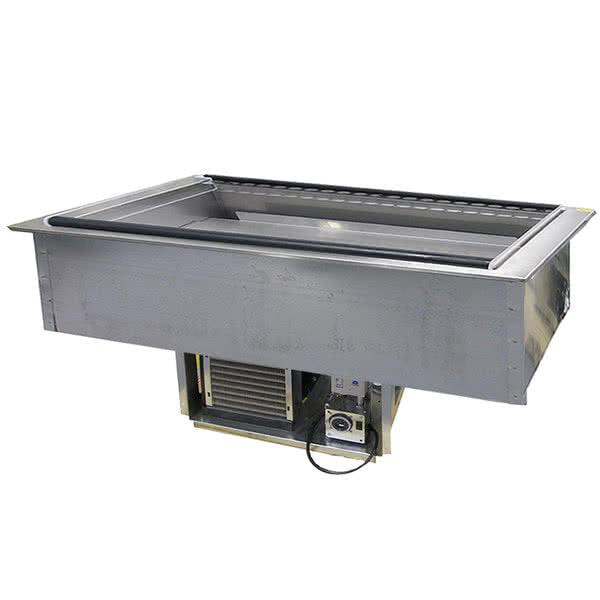 Delfield N8157-FA 4-Pan 56" Drop-In Self-Contained Forced Air Cold Wel ...