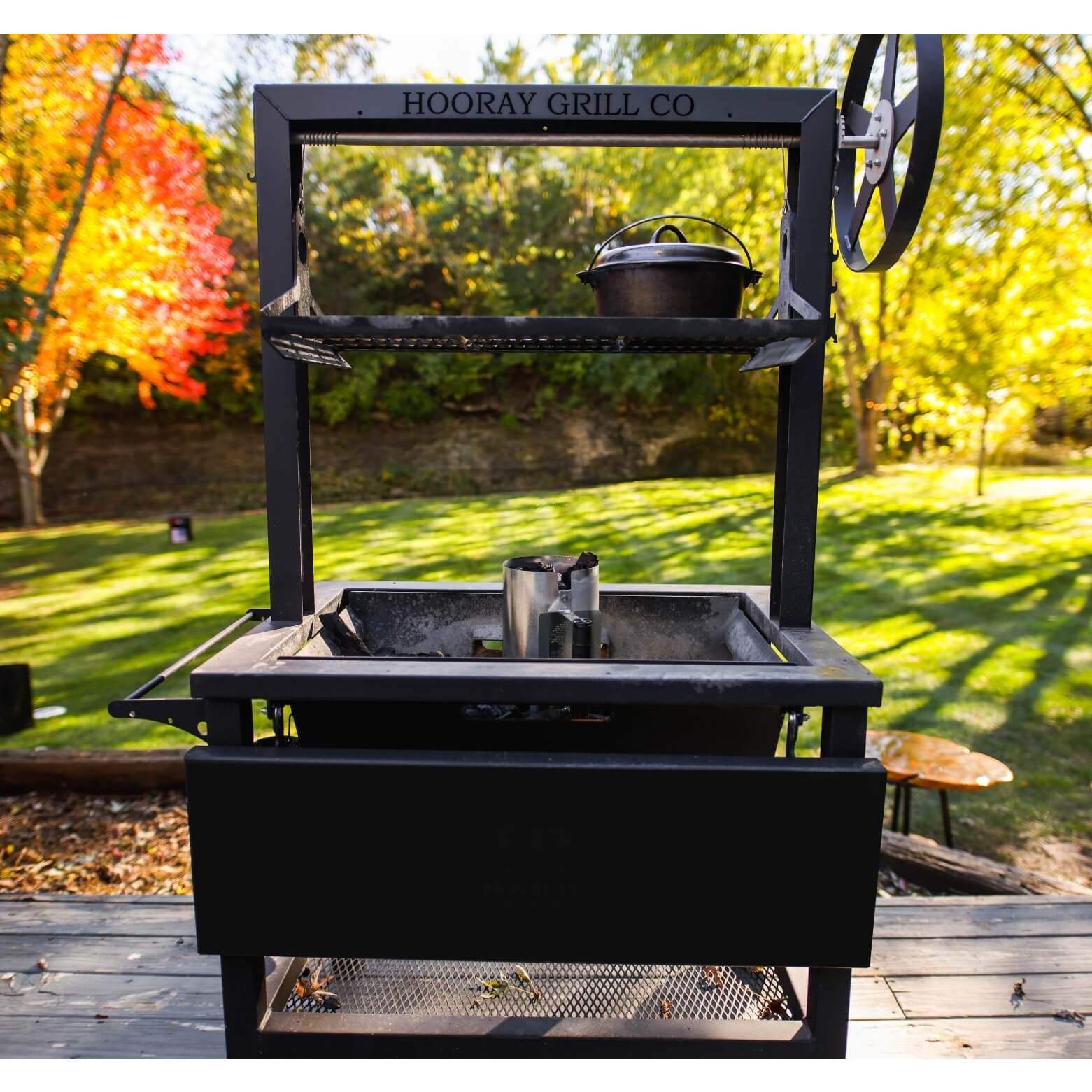 Hooray Grill Company 30" Open Fire Grill with Rotisserie — Nella Online