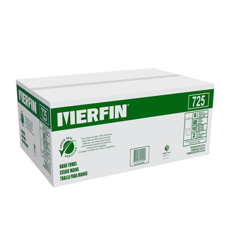 Merfin 725 600' Roll 2-Ply Center Pull Paper Towel - 6 Per Case — Nella ...