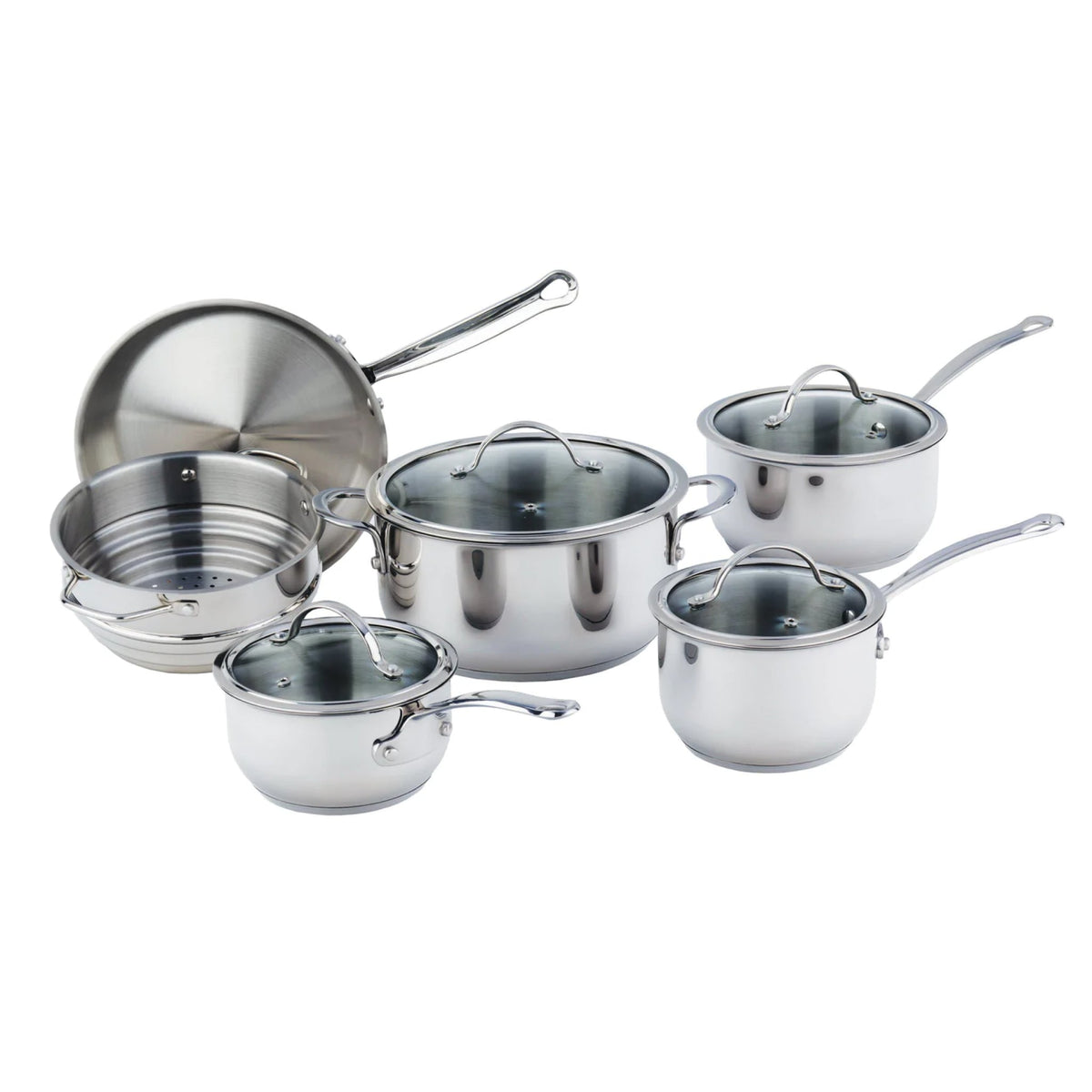 Meyer 10-Piece Stainless Steel Nouvelle Cookware Set - 8501-10-00 ...