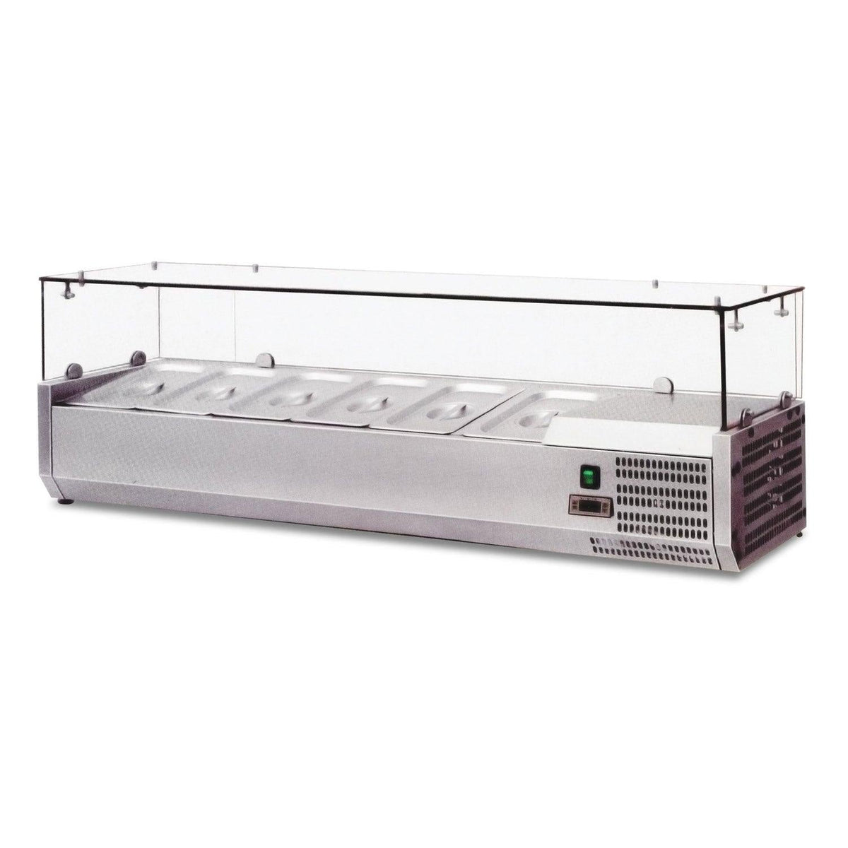 Nella 59" Refrigerated Topping Rail with 6-Pan Capacity - 39594 — Nella ...