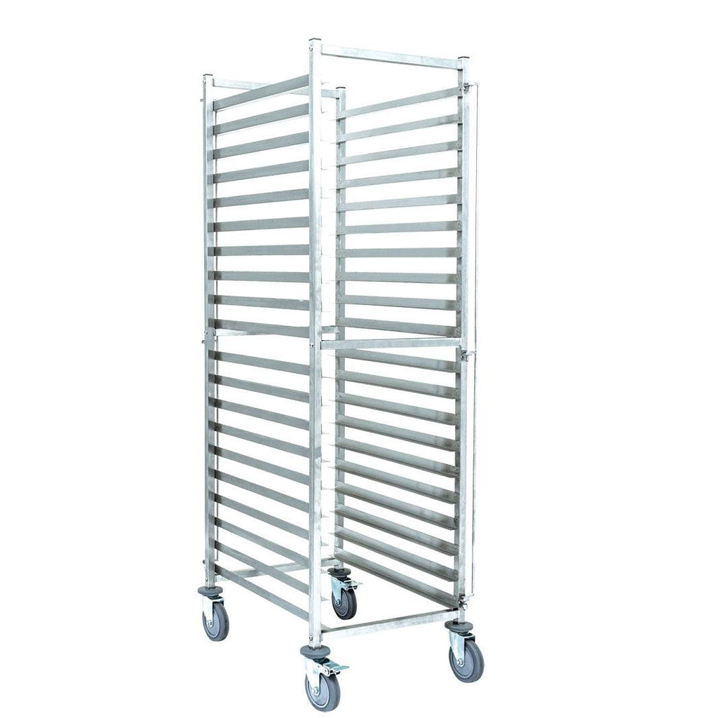 Nella 20-Tier Aluminum Pan Rack / Bun Tray Rack with Curved Top - 1350 ...