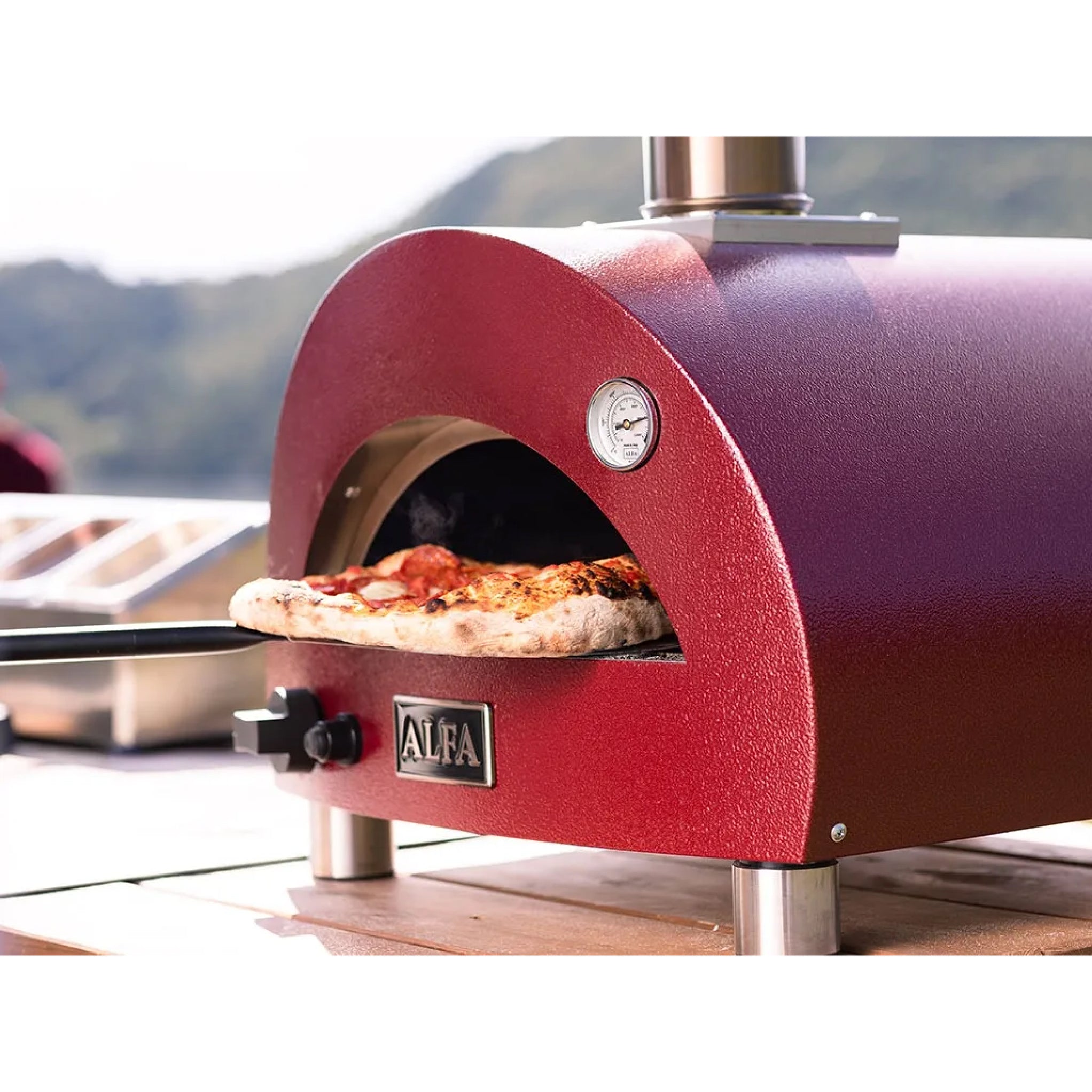 Alfa Moderno Liquid Propane Red Portable Pizza Oven - FXMD-PT-GROA-U ...