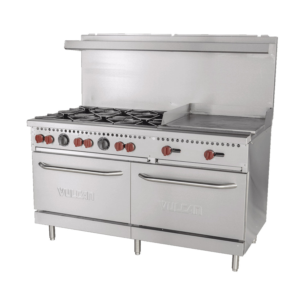 Vulcan SX60F-6B24G SX Series 60" Natural Gas 6-Burner Value Range With ...